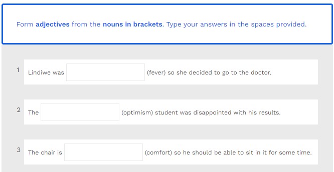 Adjectives from nouns Archives • Digibook