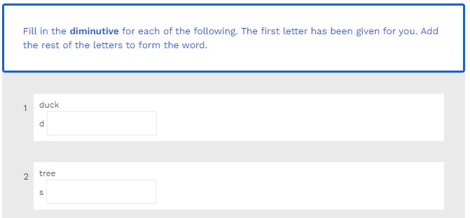 Animal diminutives Archives • Digibook