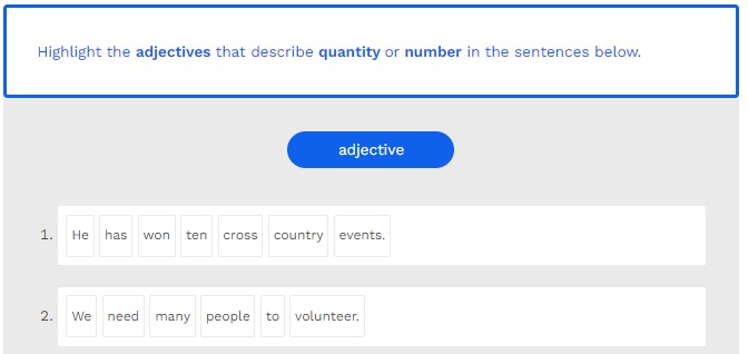 Adjectives of quantity and number – Digibook